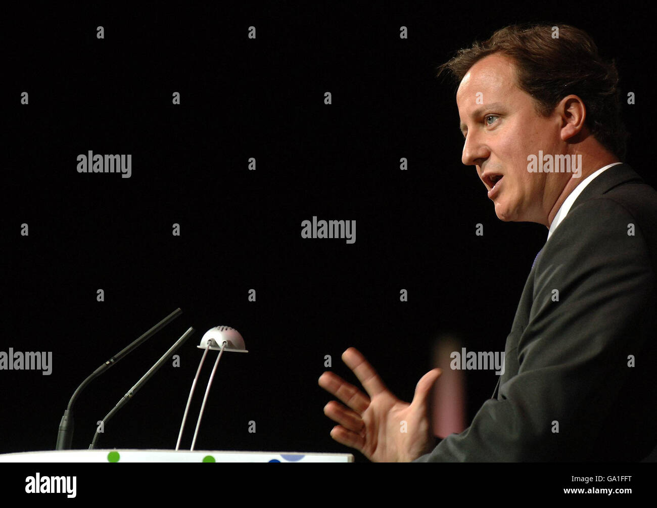 Conservative Party leader David Cameron speaks during the NHS ...