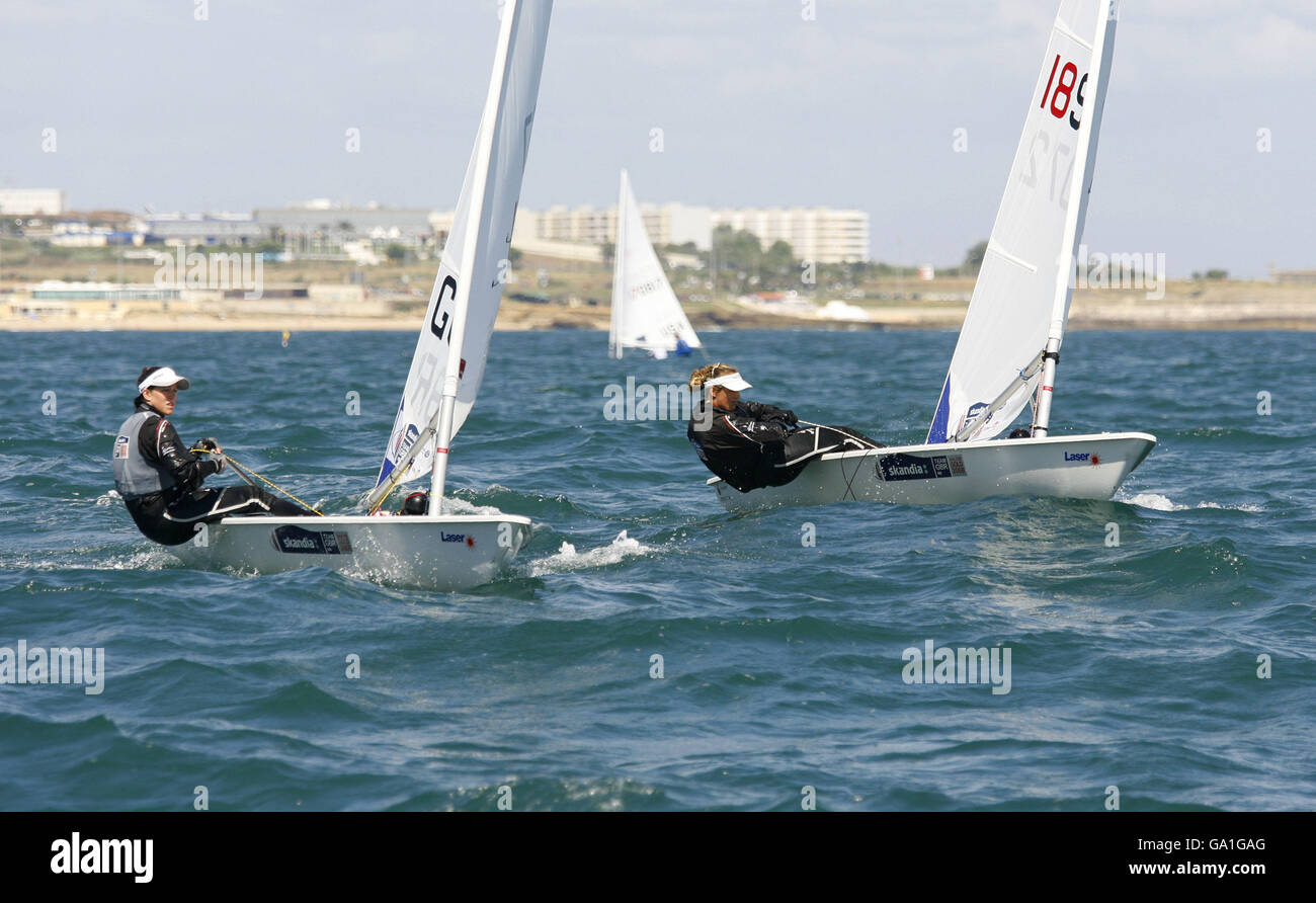 Preparation ISAF World Sailing Championships - Portugal Stock Photo - Alamy