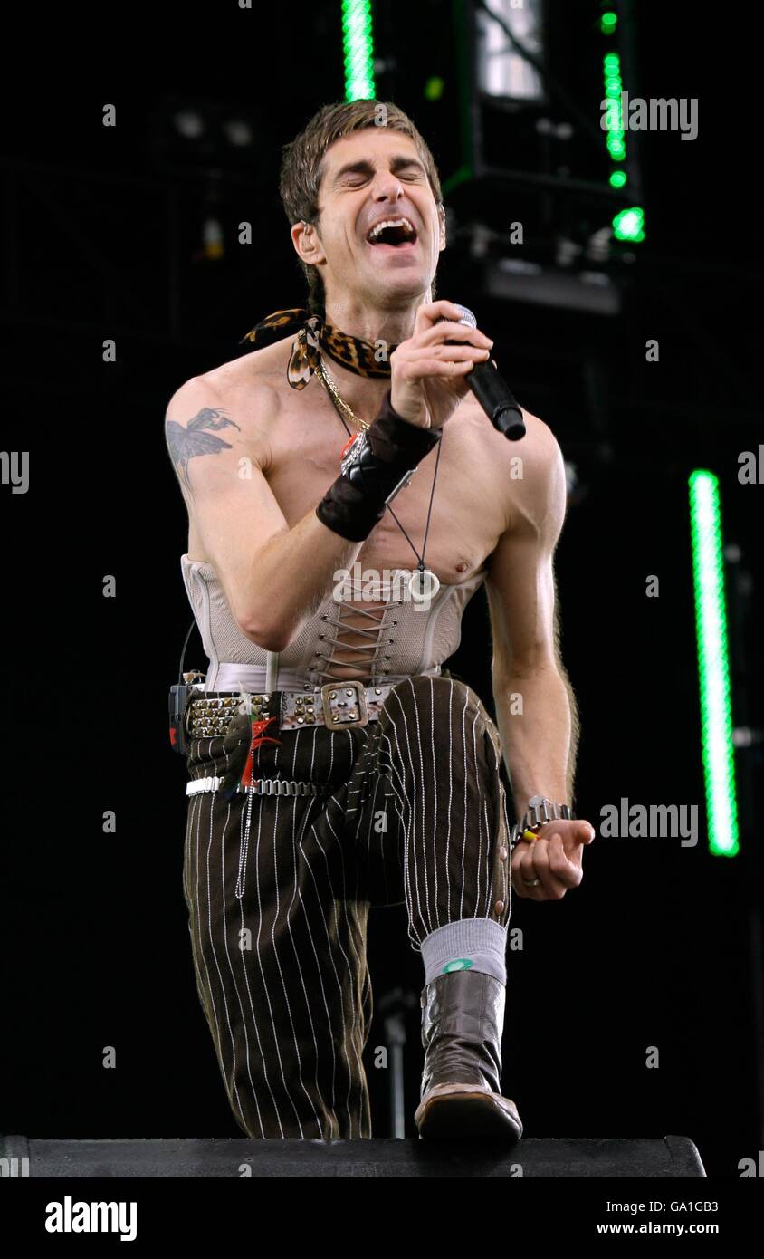 : Perry Farrell and his band Satalite Party performing on the Main ...