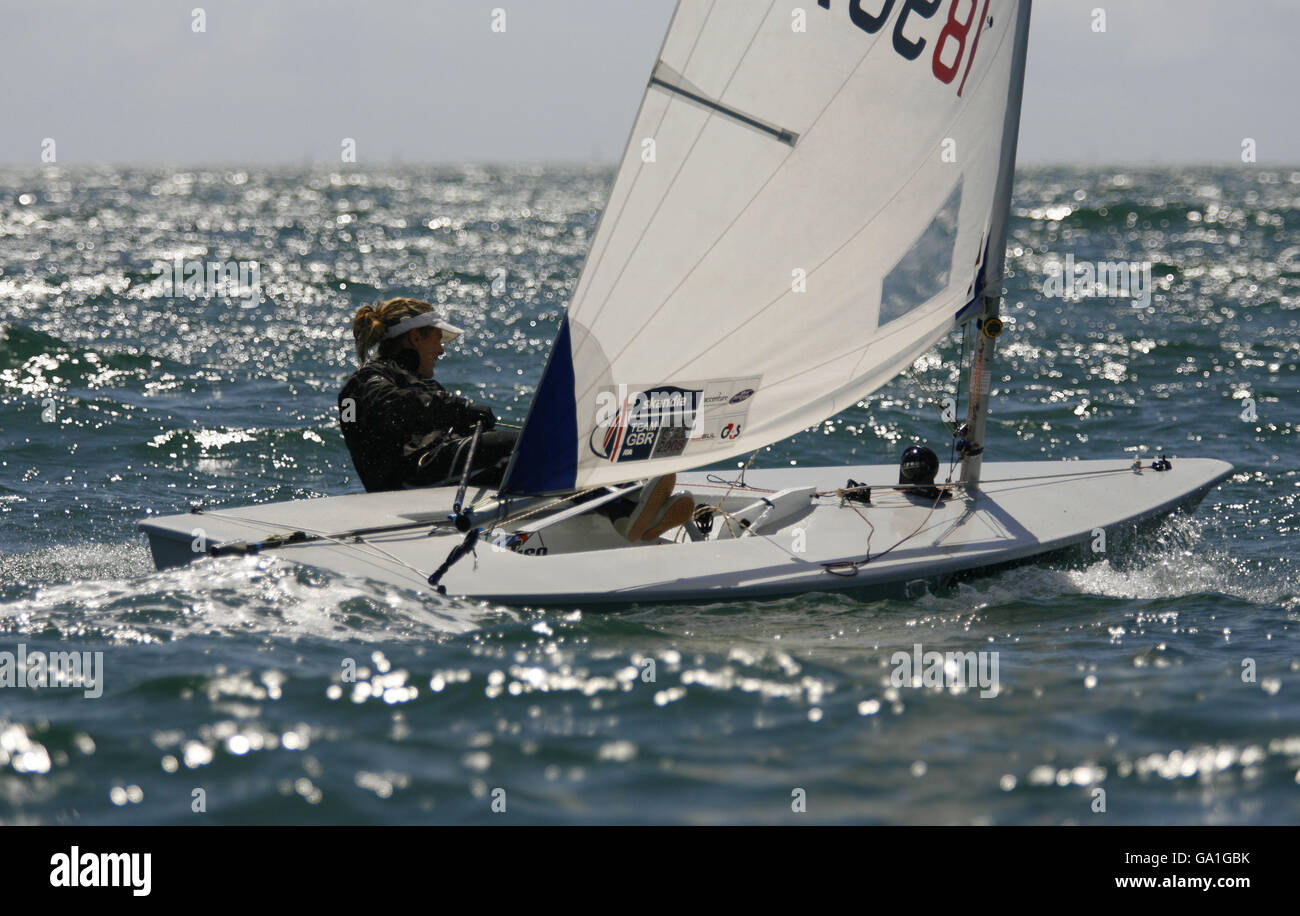 British Olympic Sailing Team hopeful in the Laser Radial class ...