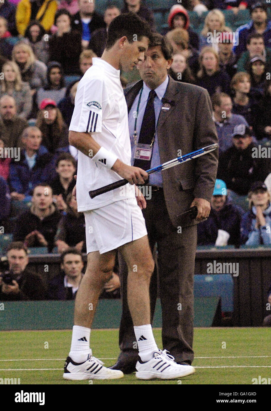 Full length dejection racquet side view england mangsb hi-res stock ...