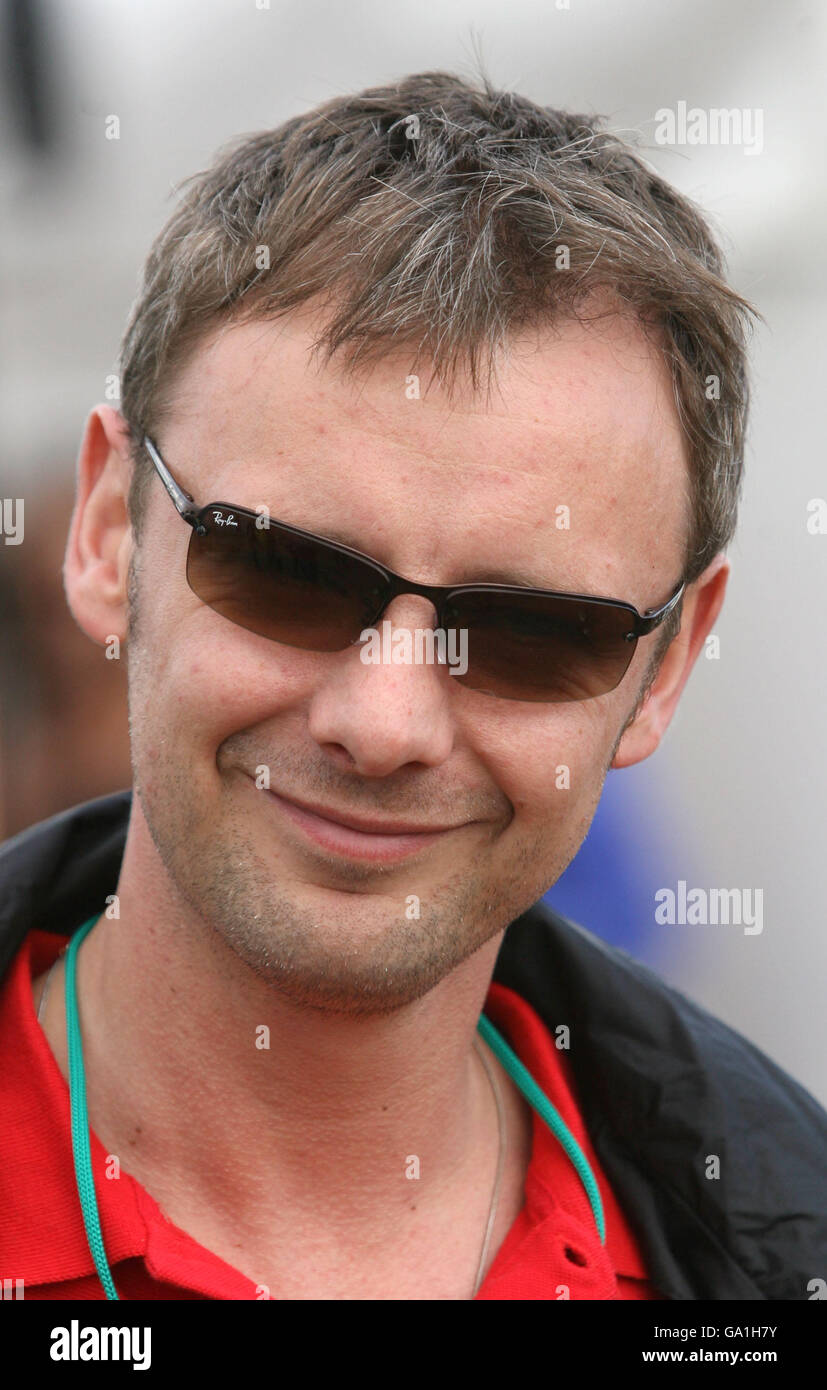 Glastonbury Festival 2007. Actor John Simm is seen backstage at the ...