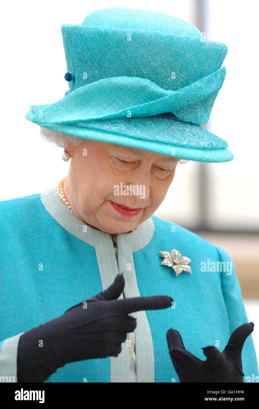 Britain's Queen Elizabeth II during her visit to the Royal ...