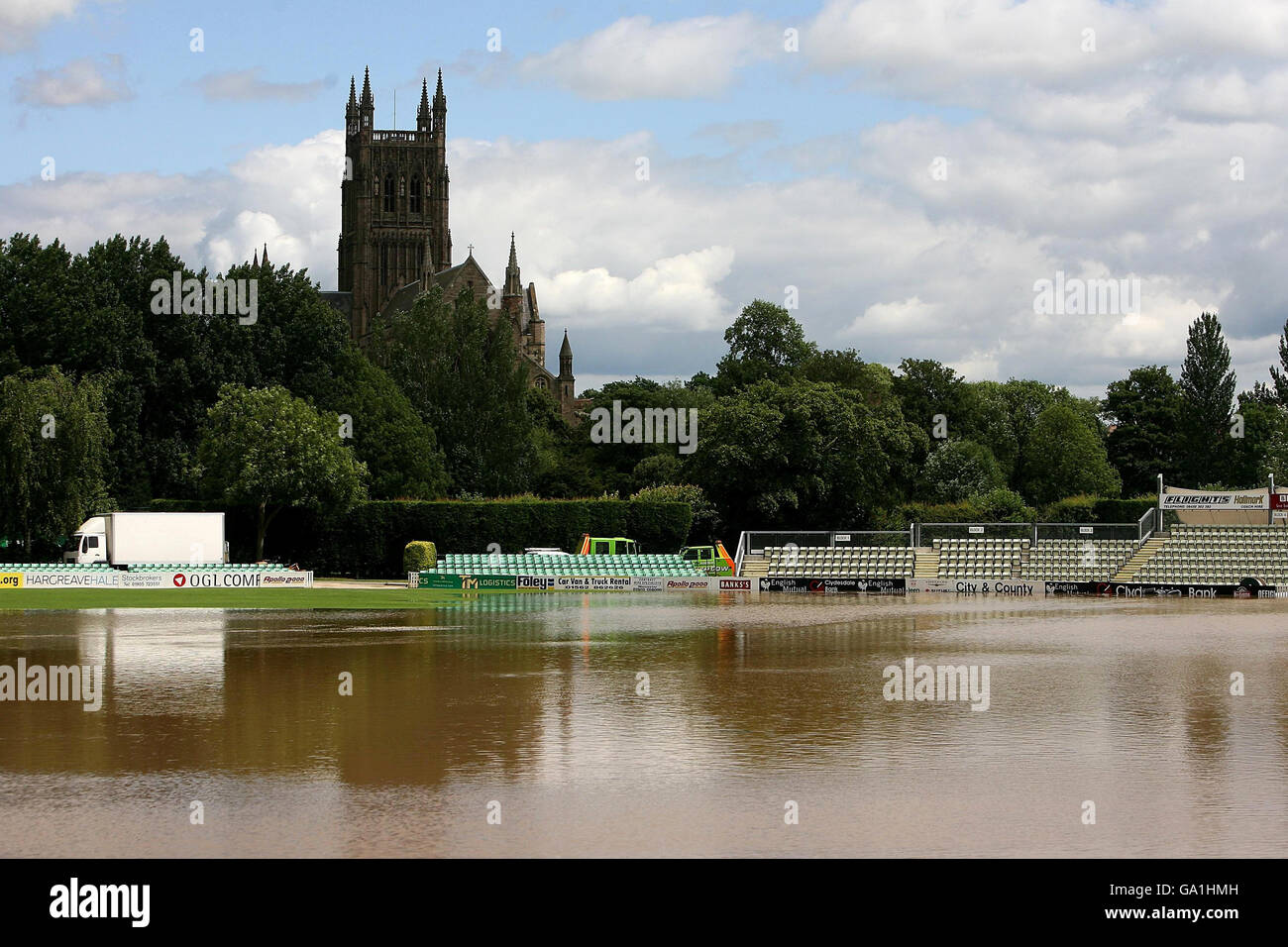 Cricket - Worcestershire Cricket Ground - New Road. A General View ...