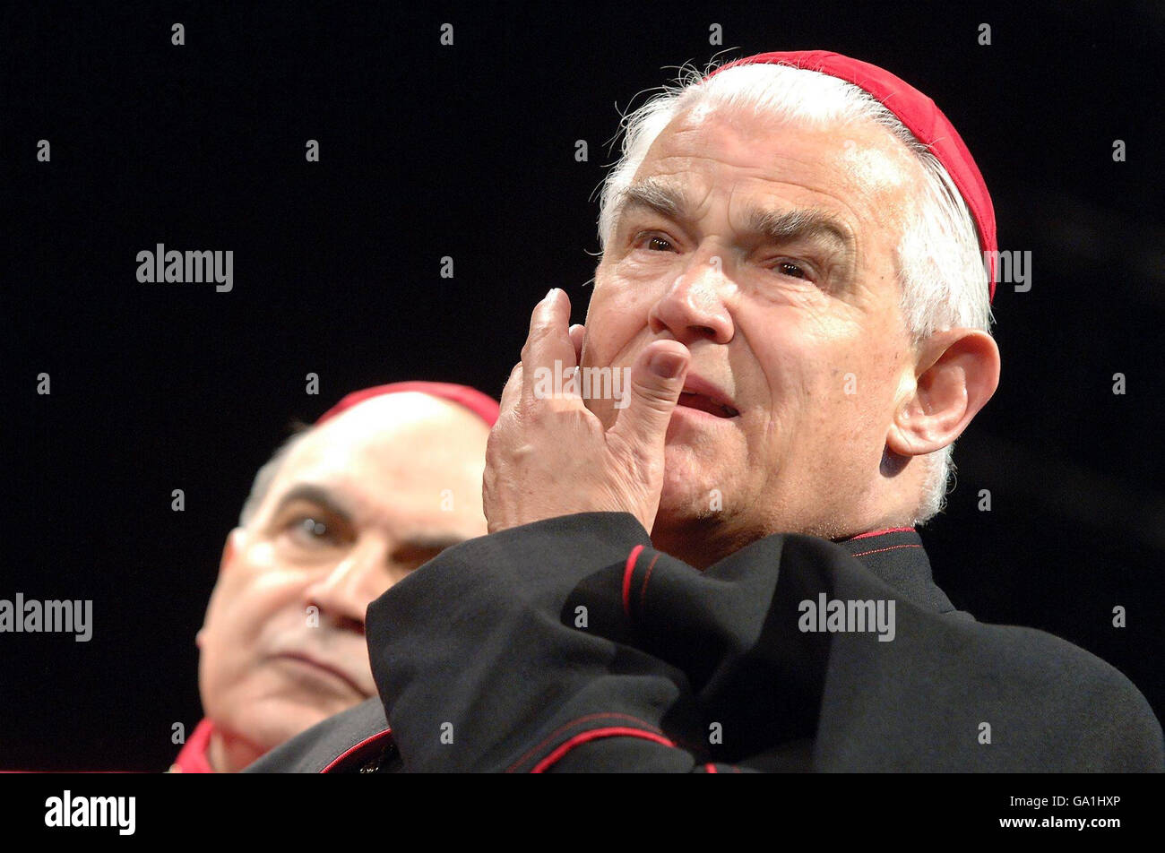 David Suchet (left, as Cardinal Bellini) and Bernard Lloyd (as Cardinal ...