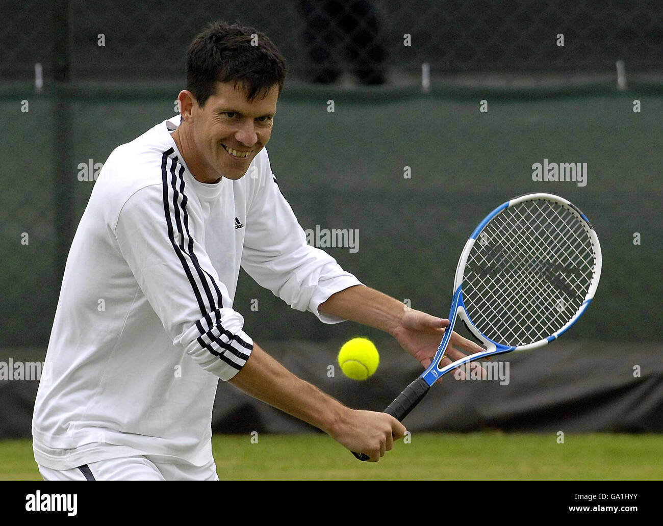 Great Britain's Tim Henman in action during a practice session in The ...