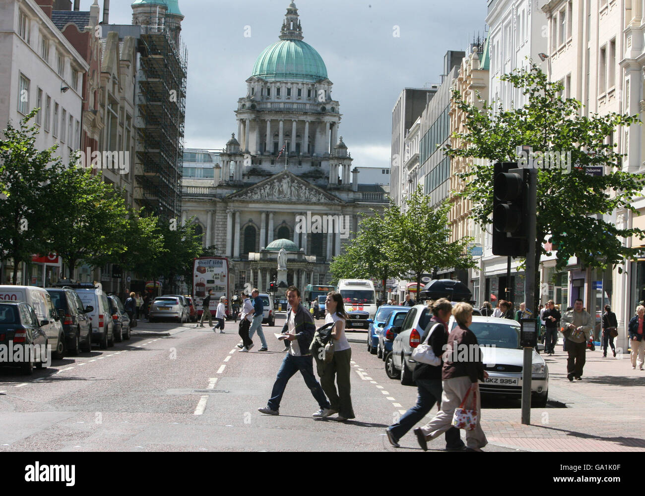 Ireland Views. City Hall, Royal Avenue, Belfast city centre Stock Photo ...