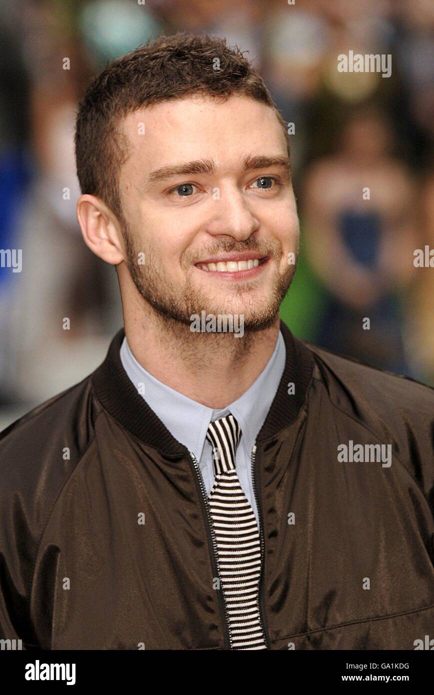 Justin Timberlake arrives for the UK Premiere of Shrek The Third at the ...