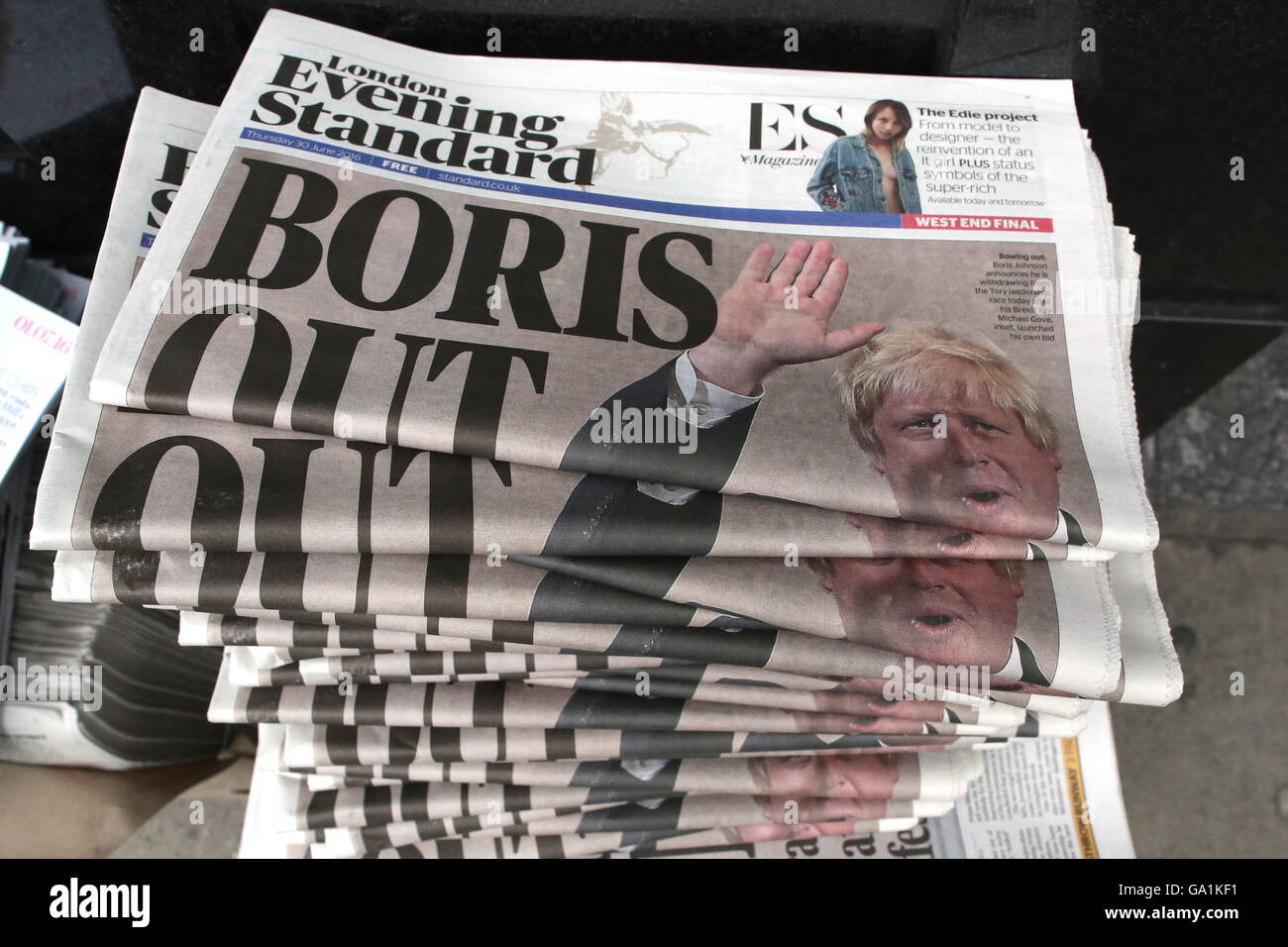 Boris Johnson in newspaper Stock Photo - Alamy