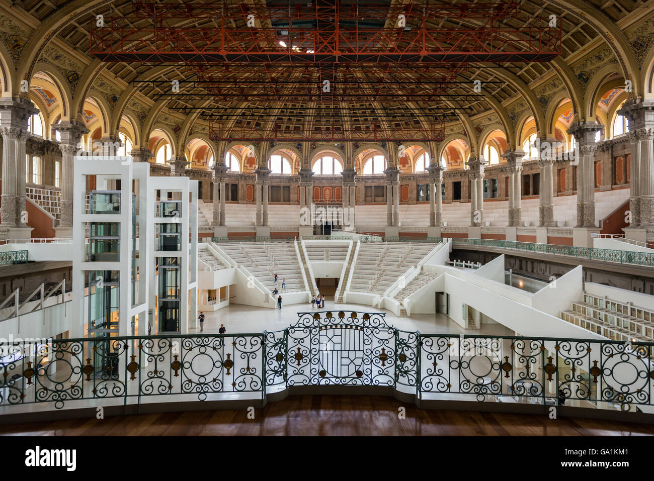 Interior of National Art Museum of Catalonia, Barcelona. Oval Hall ...