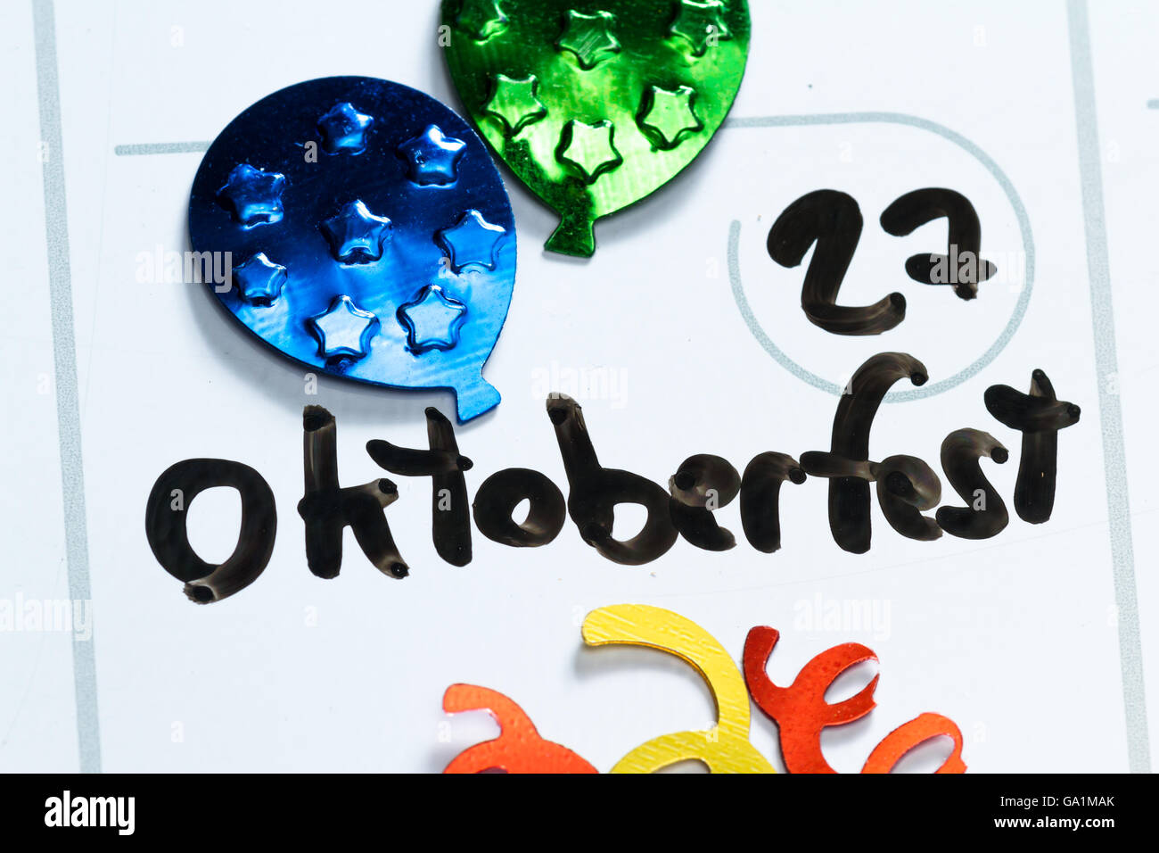 close up of a daily planner or calendar with a hand written message for ...