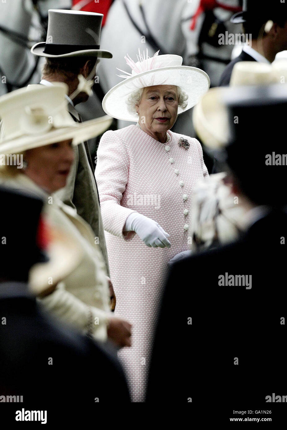 Royal Ascot. Britain's Queen Elizabeth II arrives at the winners ...