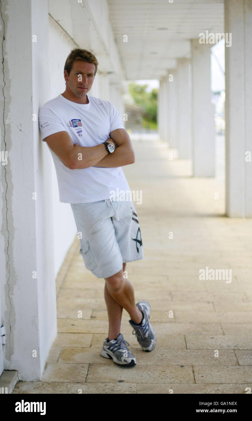 HOLD FOR WEEKEND FEATURE BY FRANK MALLEY. British Olympic Sailing Team hopeful Ed Wright in ...
