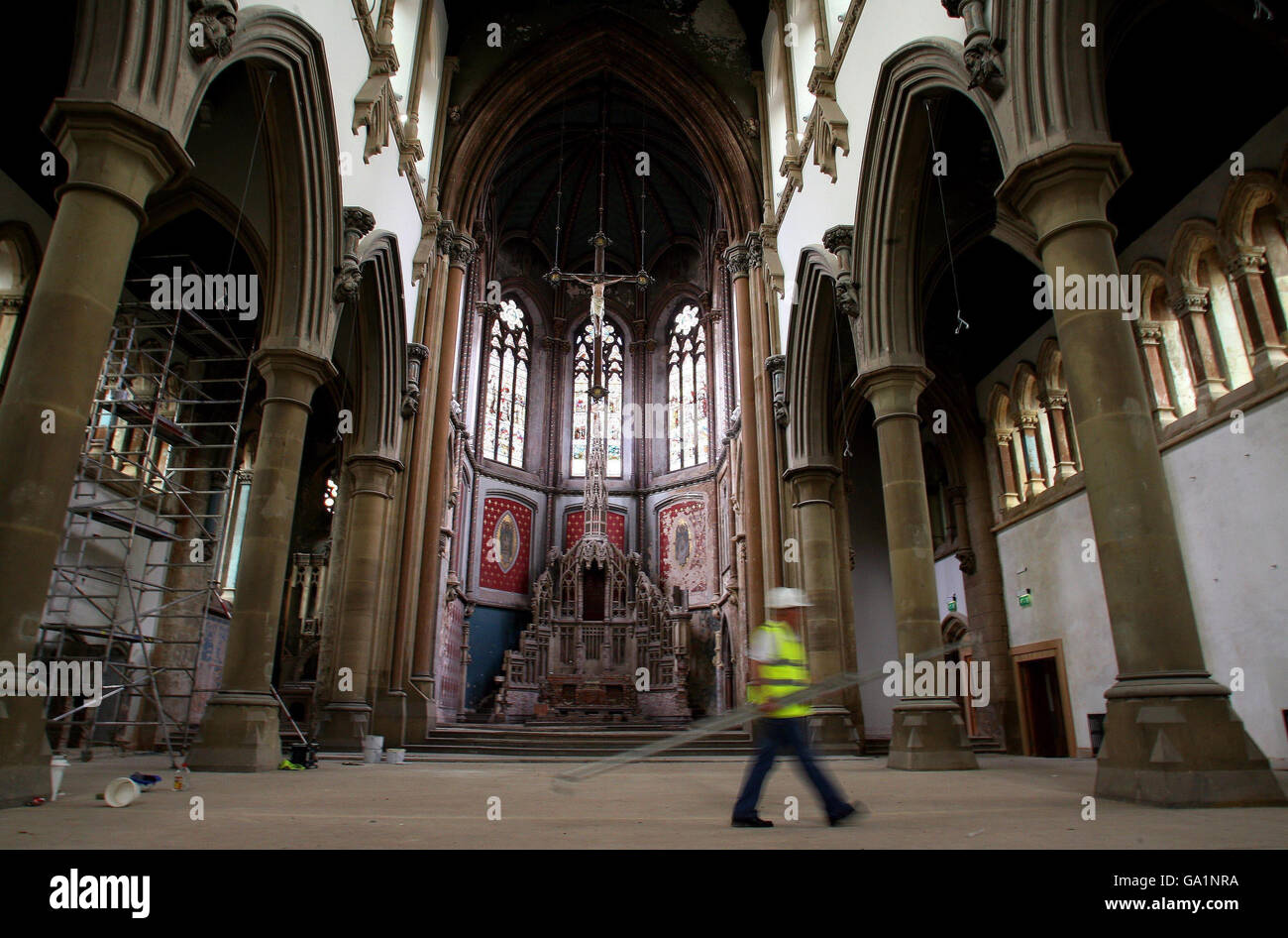 Manchester monastery restored Stock Photo - Alamy