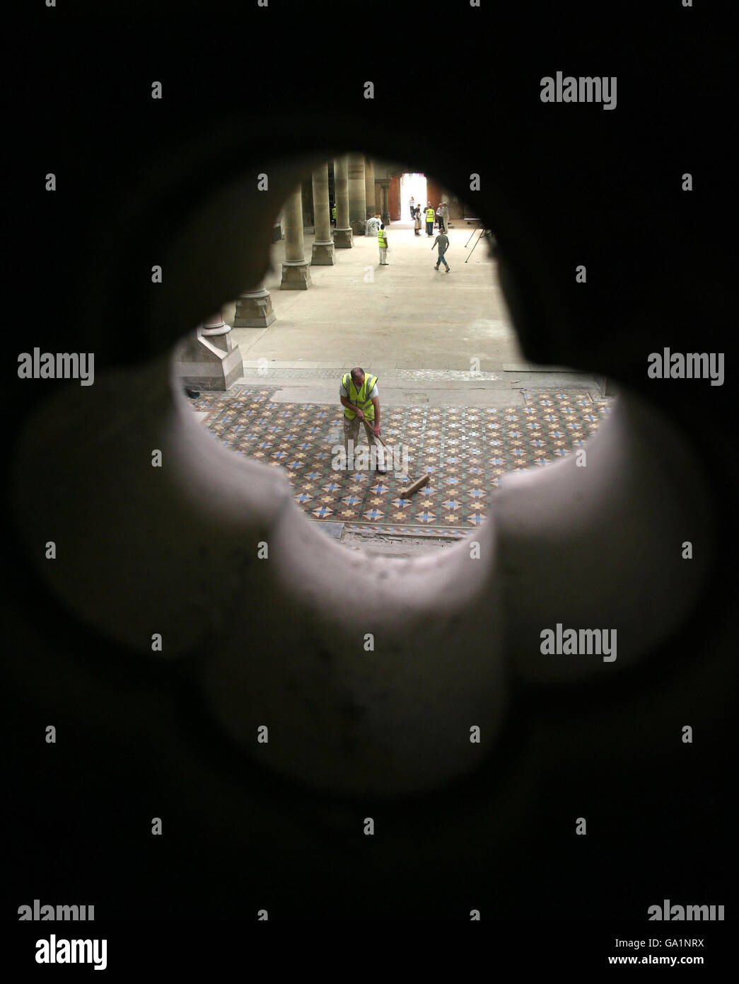 Manchester monastery restored Stock Photo - Alamy