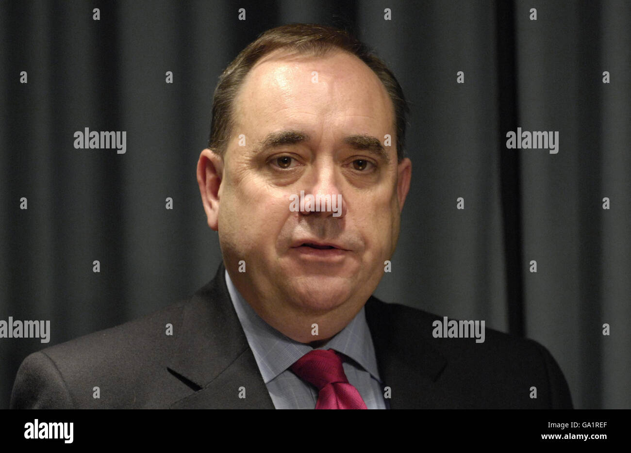 First Minister Alex Salmond makes a statement outside St Andrews House ...