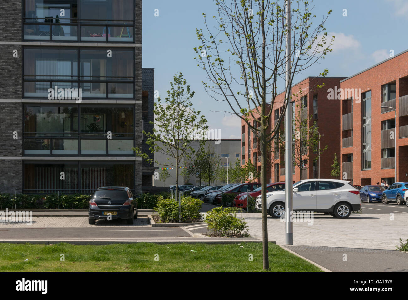 Modern housing in areas of urban regeneration,new Gorbals, Glasgow ...