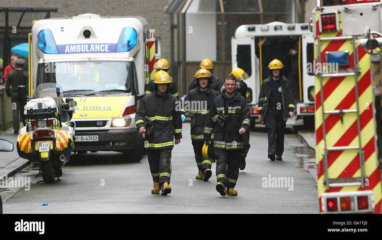 Fire and rescue teams outside the National History Museum in Dublin ...