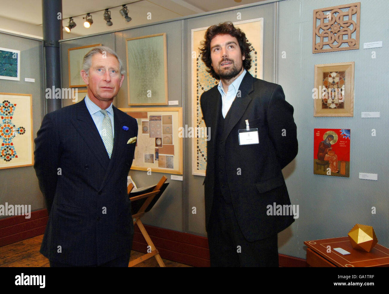 The Prince of Wales looks at Morrocan inspired artworks by Tom Fraser ...