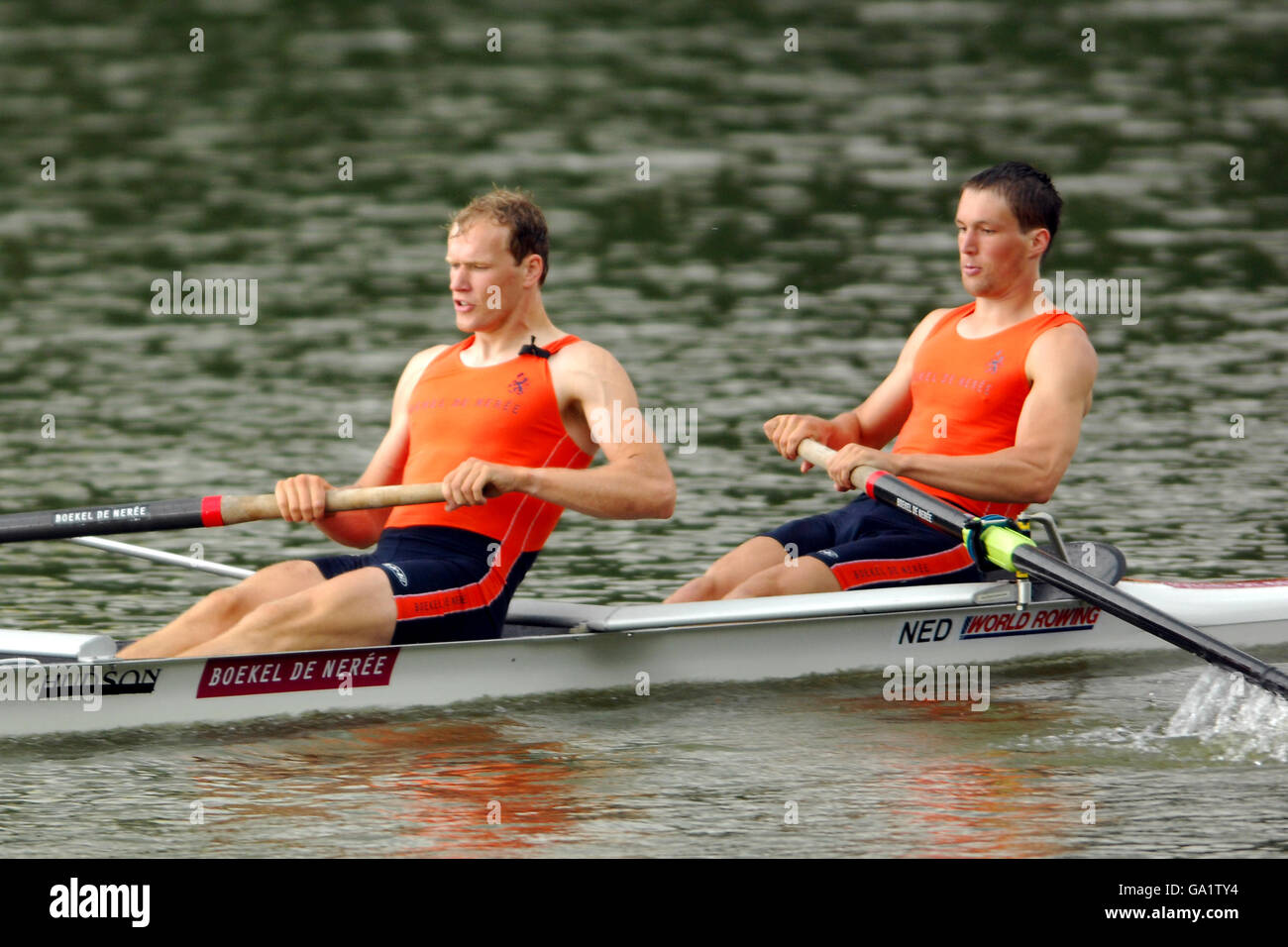 Repechage 1 event 4 rowing world cup in bosbaan hi-res stock ...