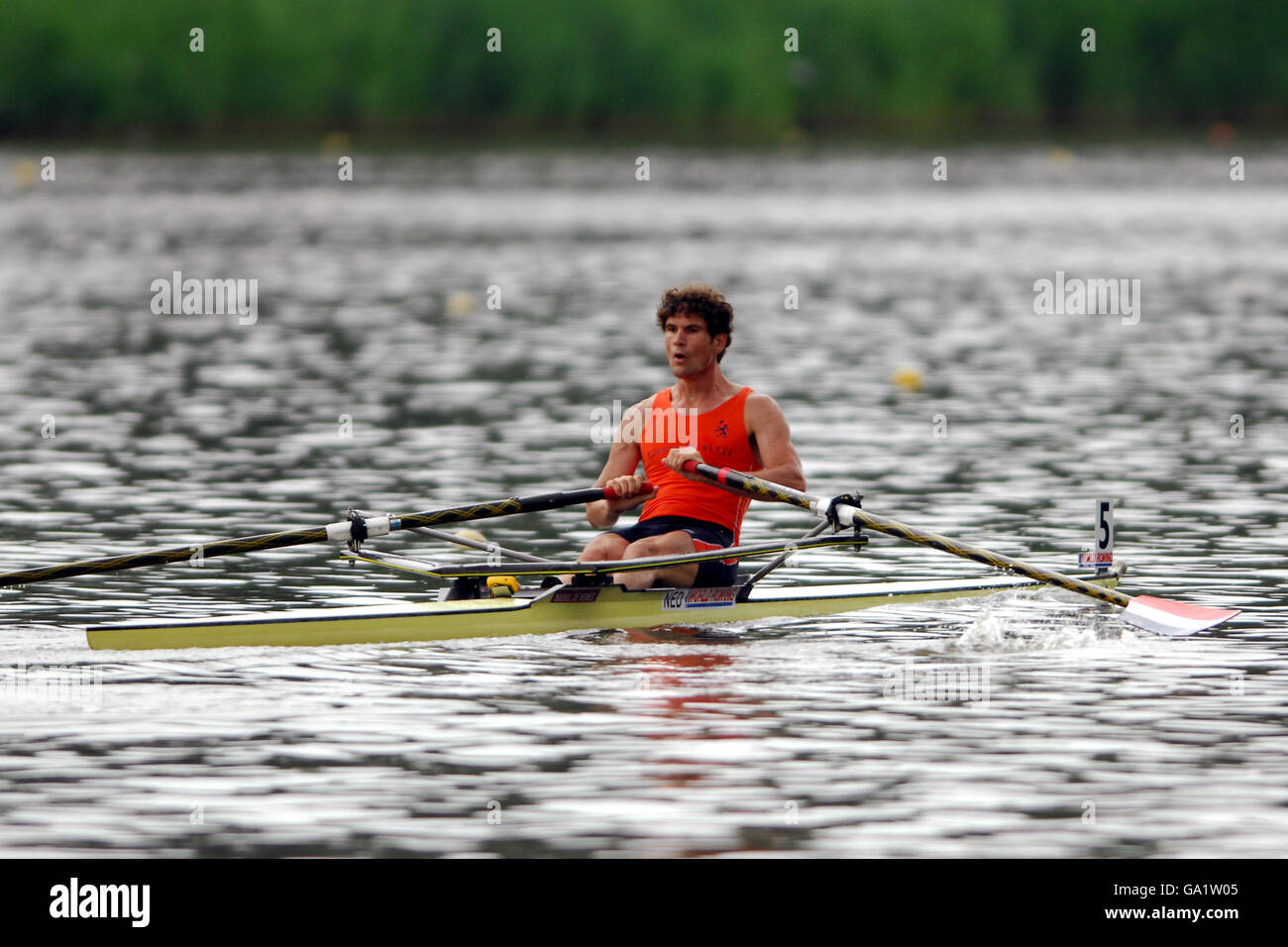 Rowing - 2007 World Cup - Bosbaan. Holland's Dirk Lippits competes in ...