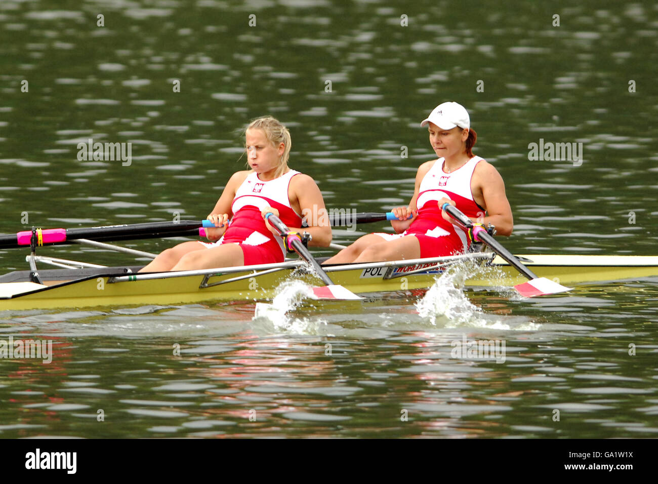 Poland's Agata Gramatyka (right) and Natalia Madaj compete in the Women ...