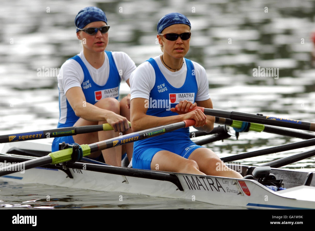 Finland's Minna Nieminen (right) and Sanna Sten compete in the women's ...