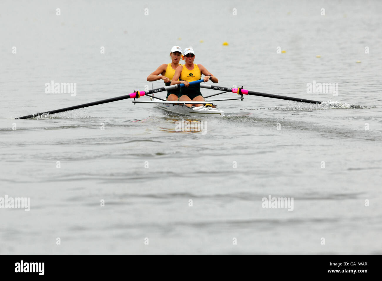 Australia's Sarah Cook (right) and Kim Crow compete in the women's ...