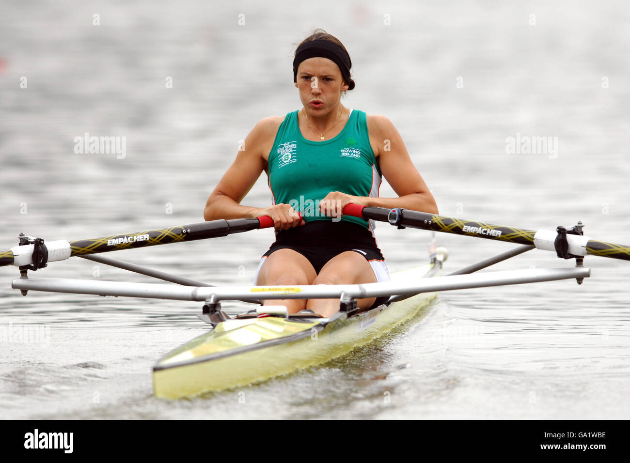 Irelands caroline ryan competes in womens single sculls hi-res stock ...