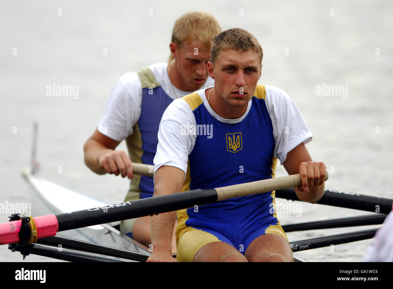 Ukraine's Andriy Pryveda (right) Oleksiy Tarasenko compete in the Men's ...