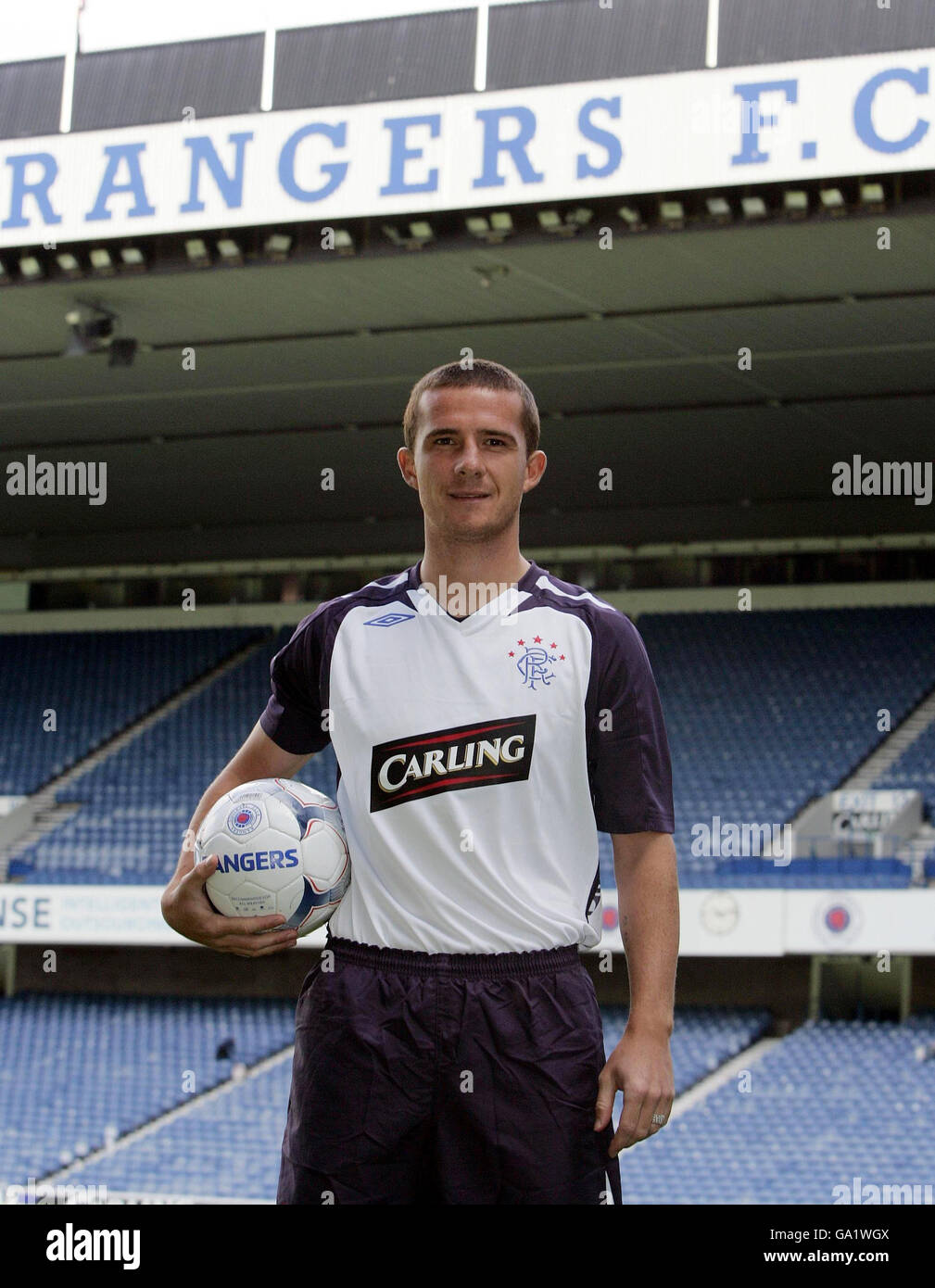 Rangers' Barry Ferguson officially launches the club's new away kit for ...