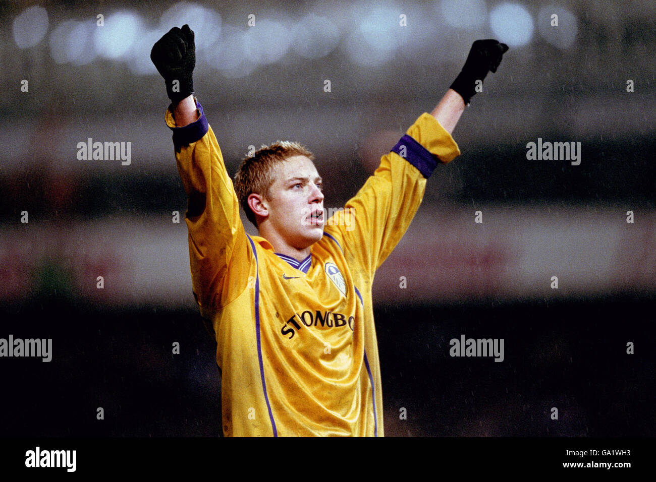 Leeds United Alan Smith celebrates after the final whistle Stock Photo ...
