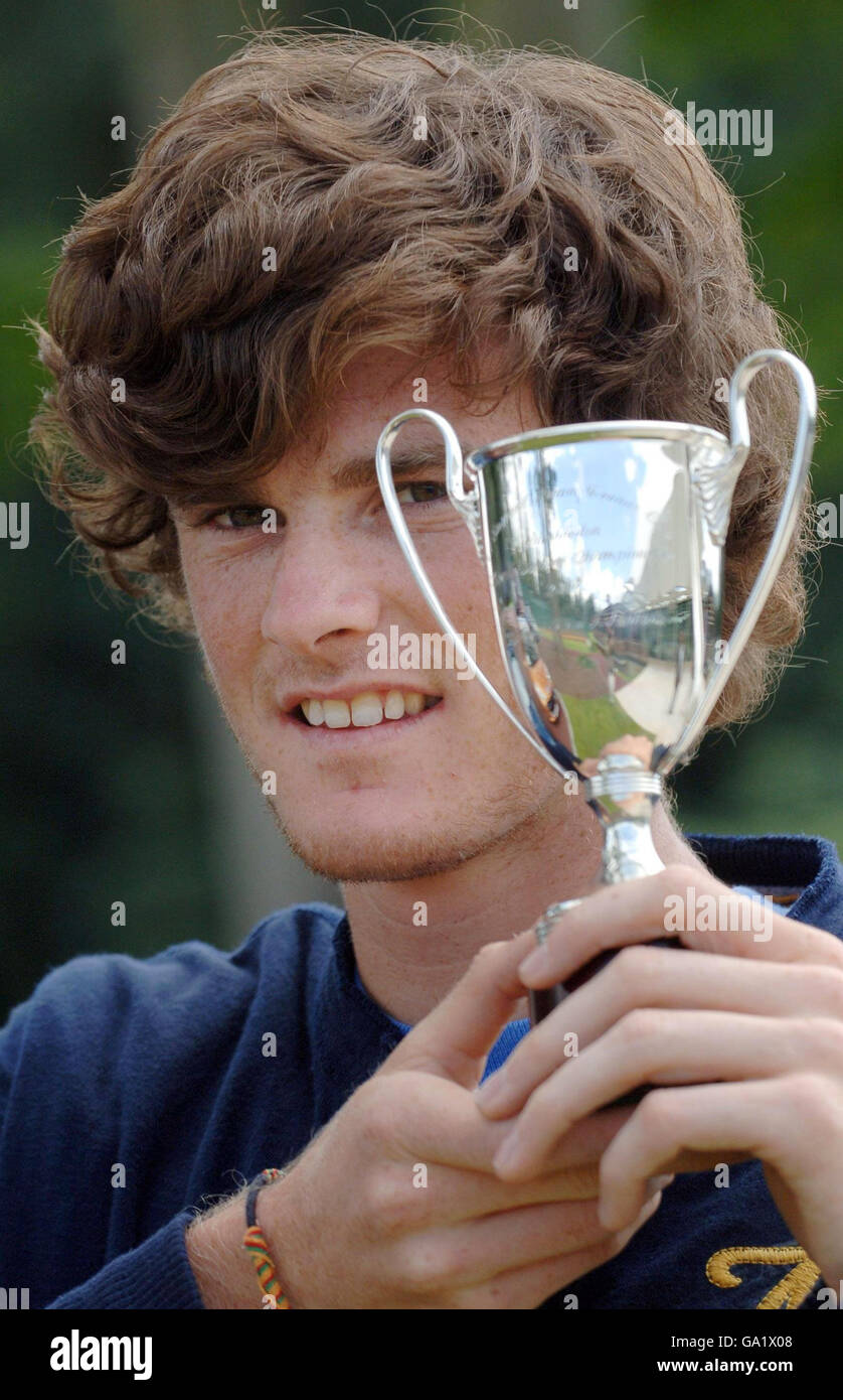 British tennis champion Jamie Murray shows off his Wimbledon Mixed ...