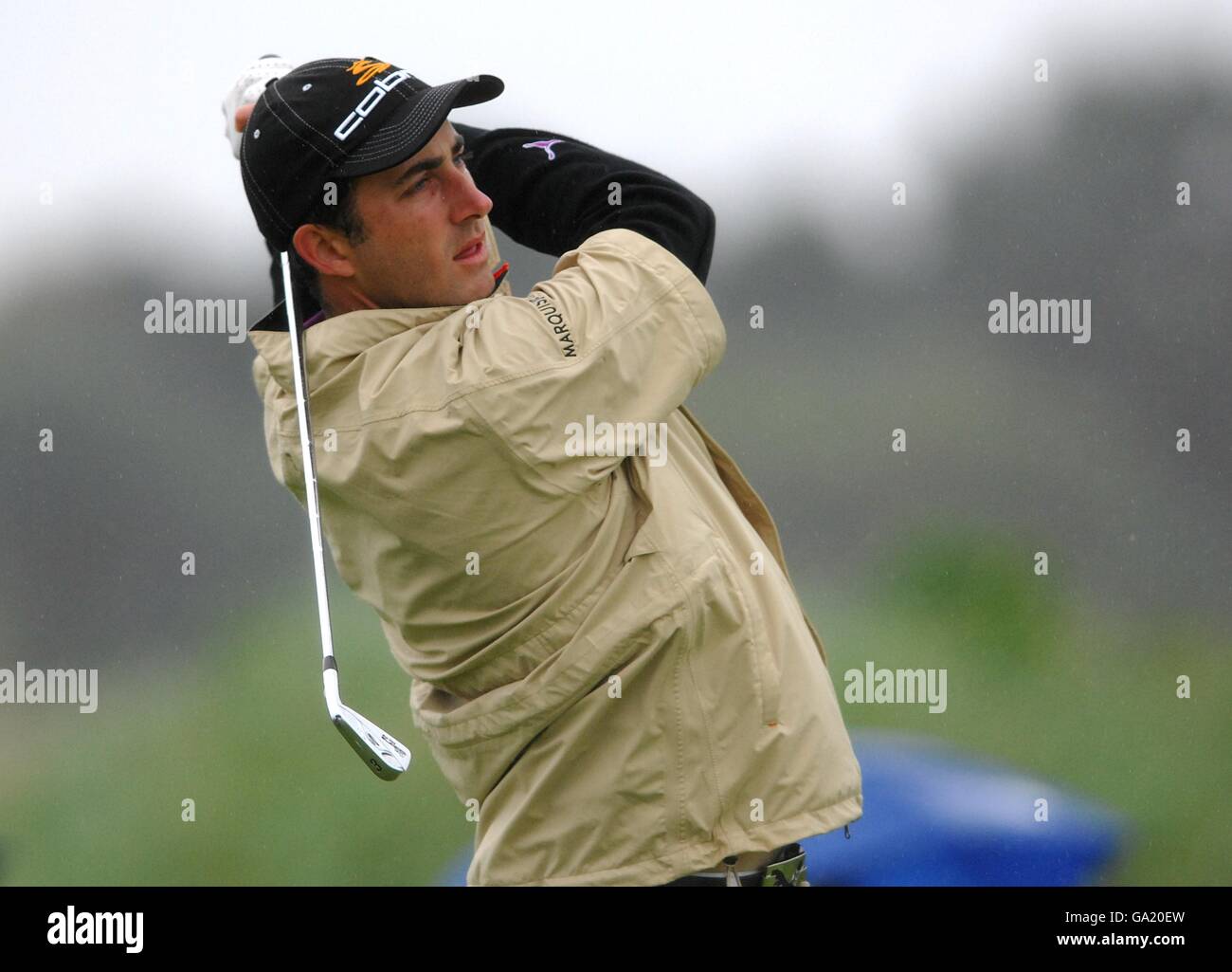 Geoff Ogilvy in action during The Open Championship at the Carnoustie ...