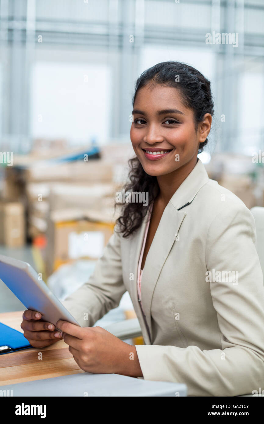 Warehouse manager large factory tablet hi-res stock photography and ...