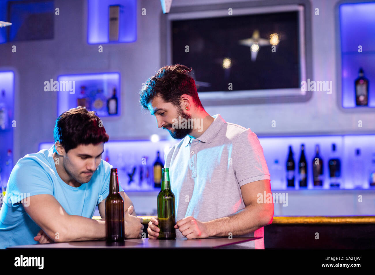 Man consoling his depressed friend Stock Photo - Alamy