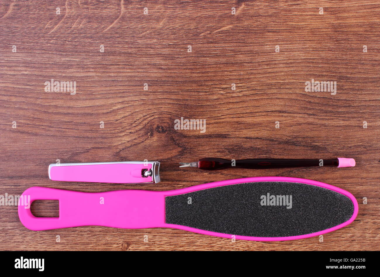 Accessories for manicure or pedicure, scraper, nail clippers, concept ...