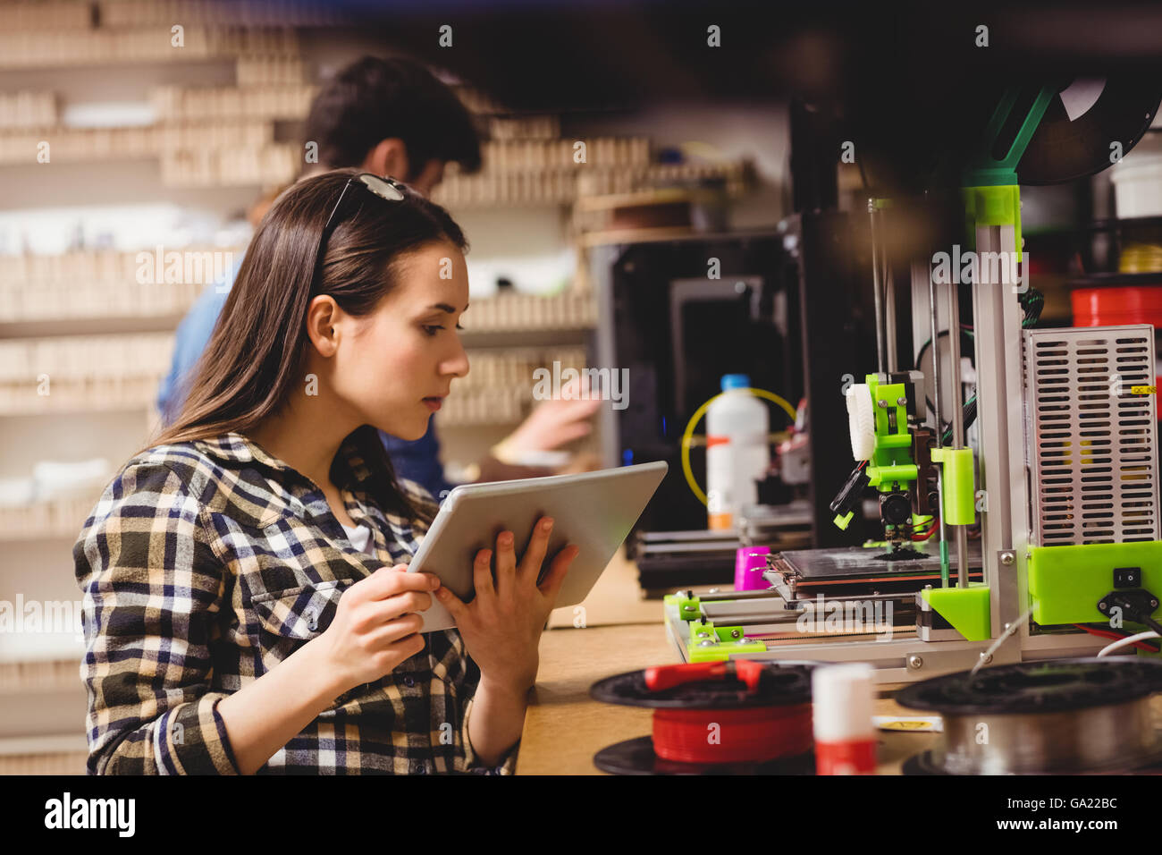 Female designer touch digital hi-res stock photography and images - Alamy