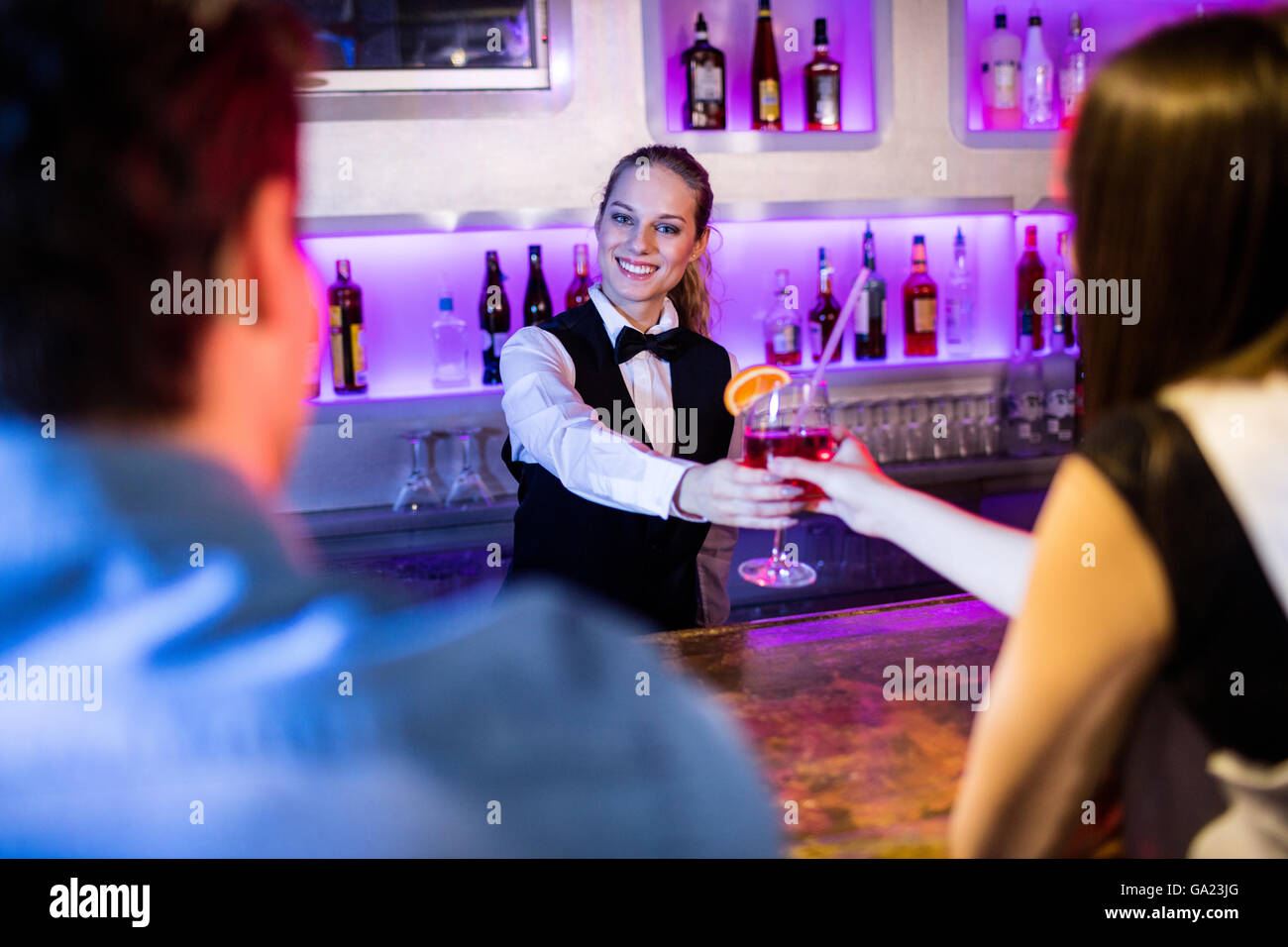 Woman barmaid hi-res stock photography and images - Alamy