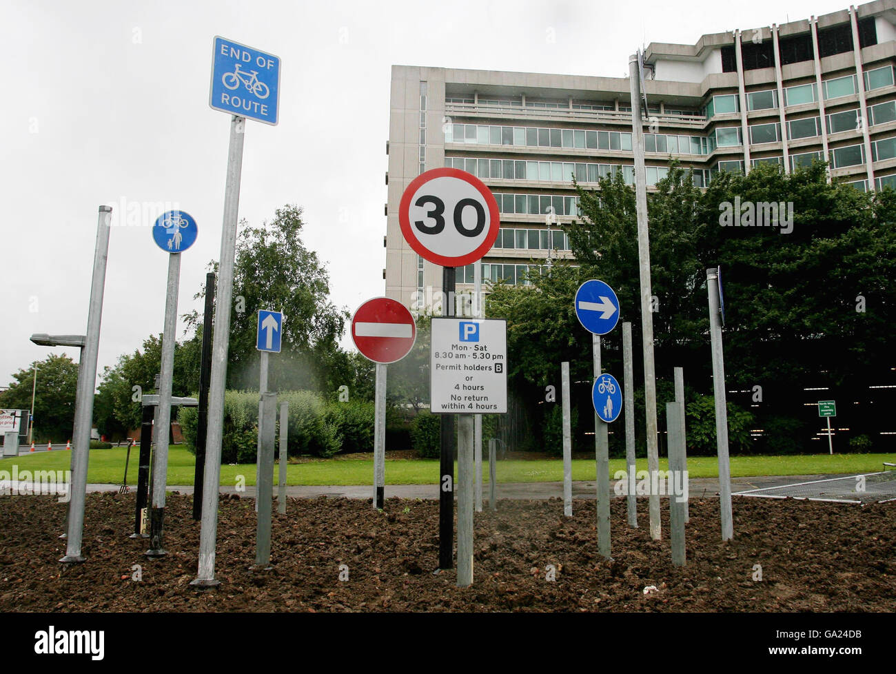A section from an art installation by Micheal Pinsky using road signs ...