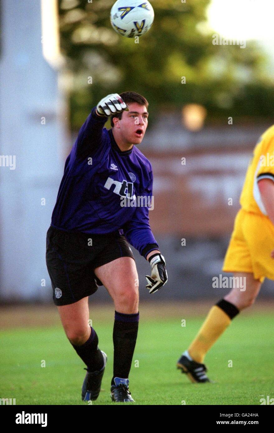Celtic goalkeeper Michael Herbert throws the ball out Stock Photo - Alamy