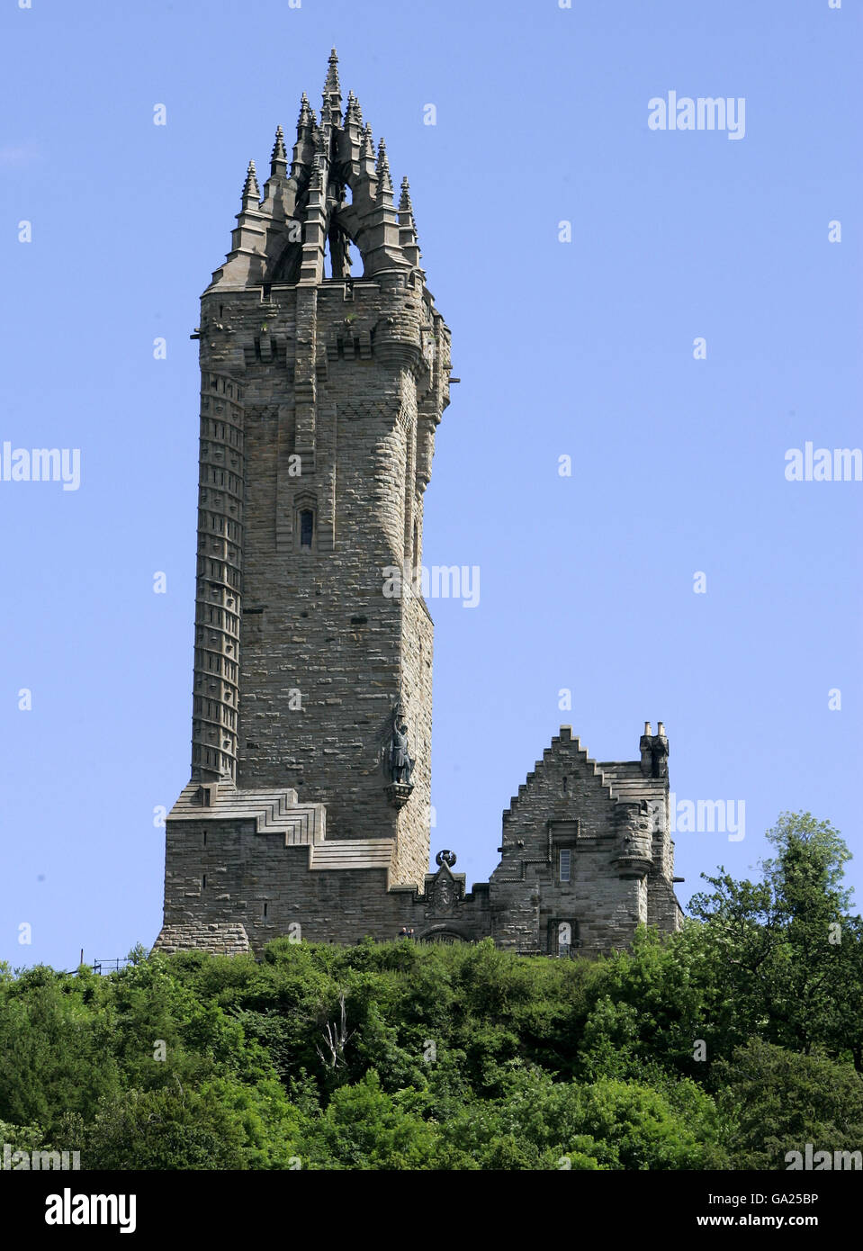 Pictured is a general view of the Wallace Monument near Stirling Stock ...