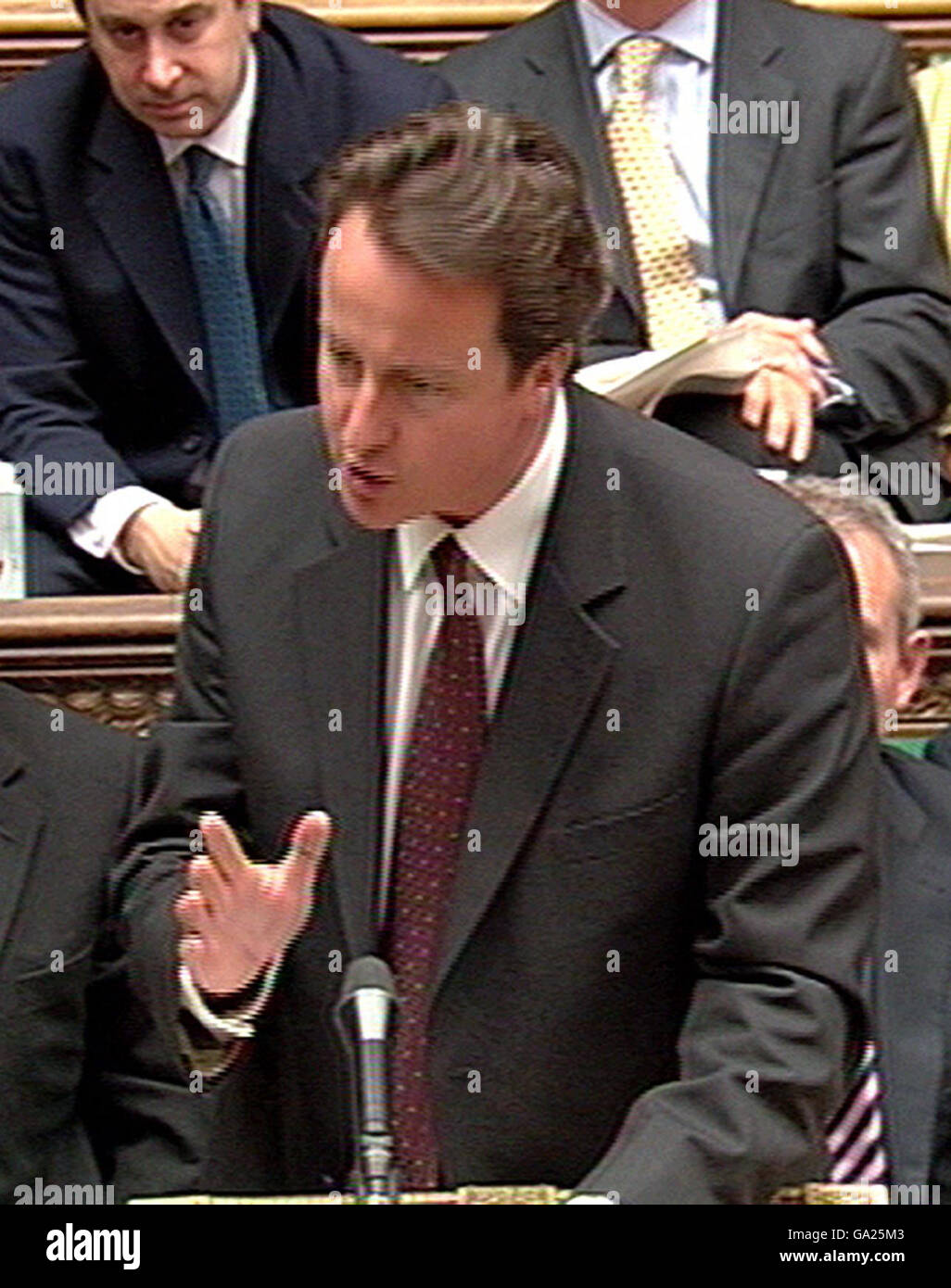 Conservative leader David Cameron during Tony Blair's final Prime ...