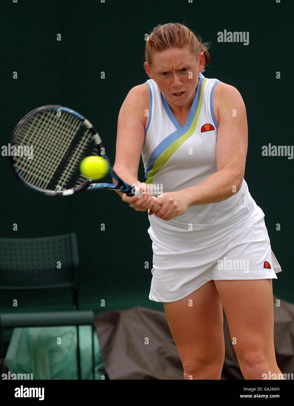 Great Britain's Naomi Cavaday in action in the women's doubles against ...