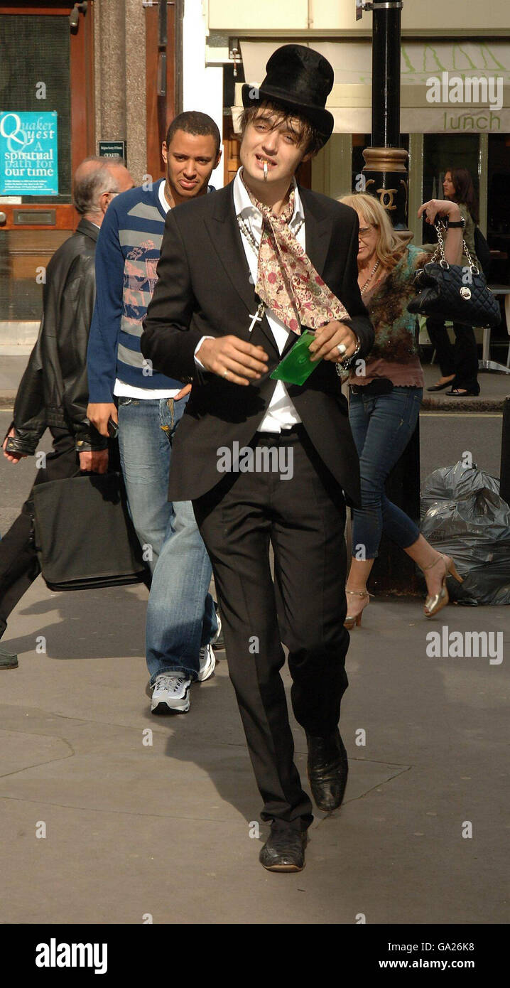 Pete Doherty arrives to sign copies of his new book ('The Collected ...