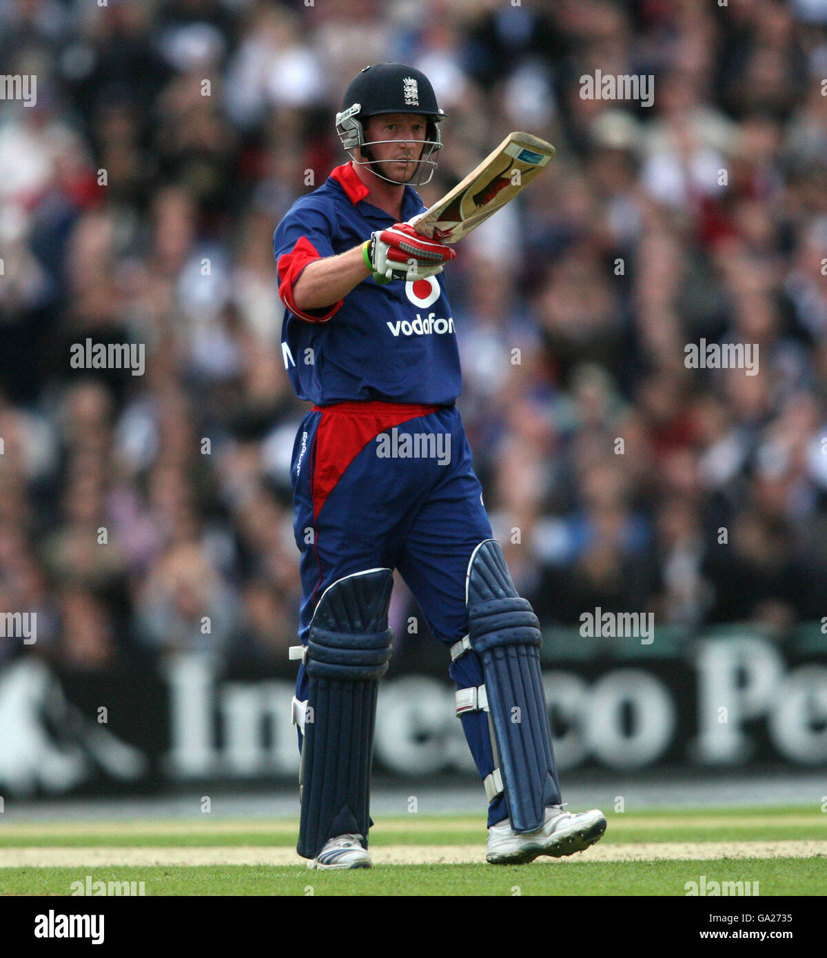 England's captain Paul Collingwood celebrates his fifty Stock Photo - Alamy