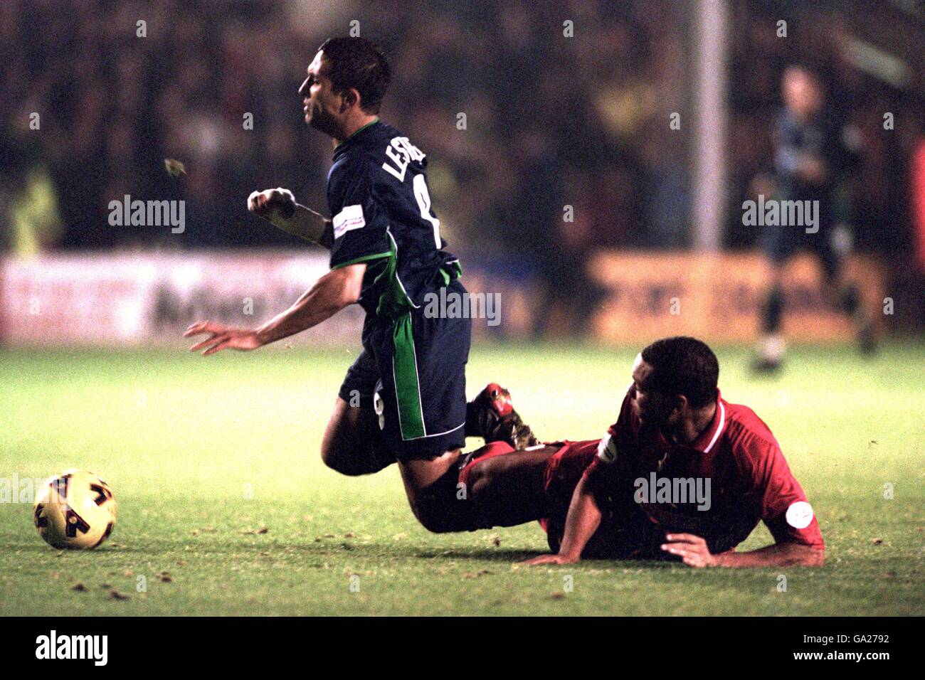Walsall's Matthew Carbon brings down Nottingham Forest's Jack Lester ...