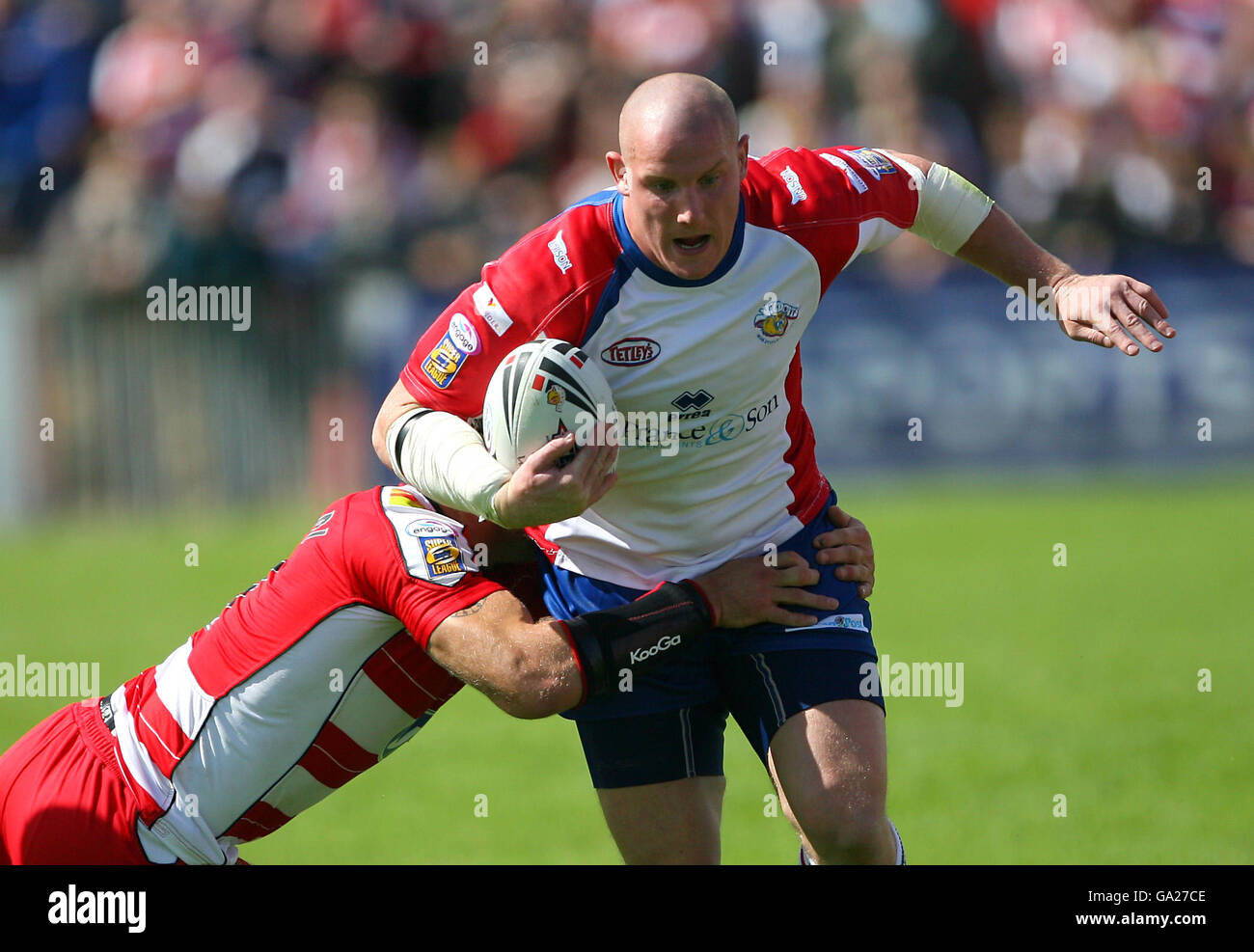 Wakefield trinity wildcats richard moore and wigan warriors stuart ...