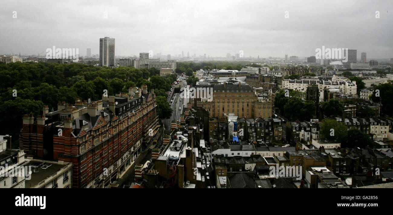 General view of the London skyline taken from the 17th floor at The ...