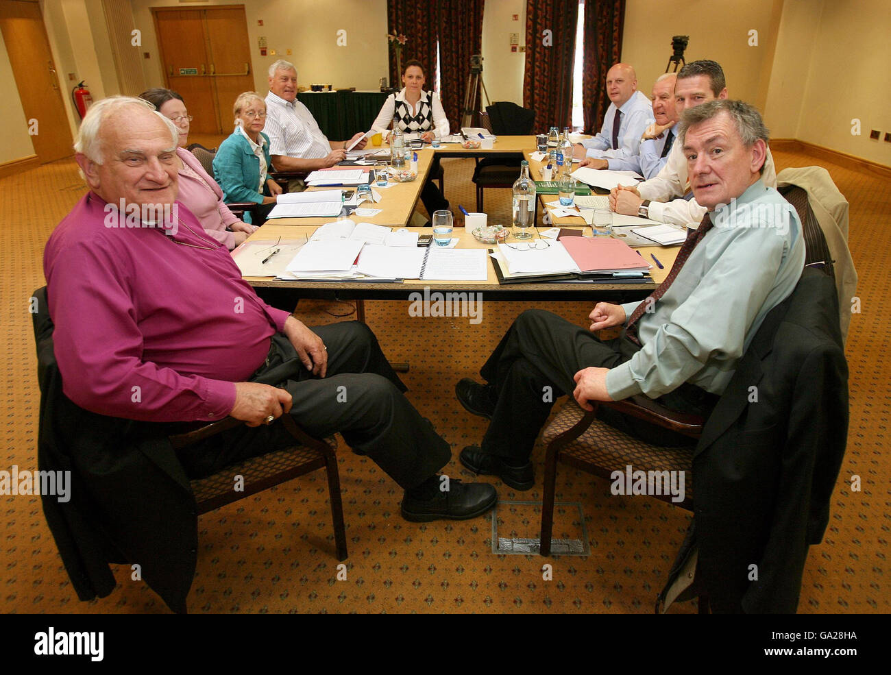 Lord eames left and denis bradley right hi-res stock photography and ...